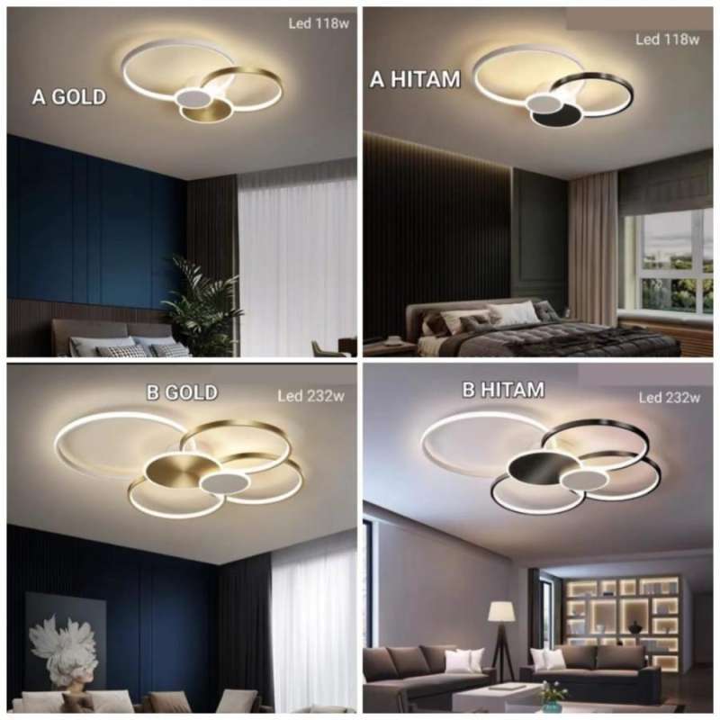 Jual Fl 1559 Lampu Plafon Minimalis Modern 2 Model Model Ring Ruang ...
