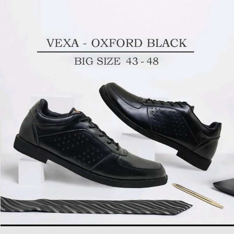 Promo Oxford Full Black - Big Size 44 45 46 47 48 / Sepatu Pantofel ...