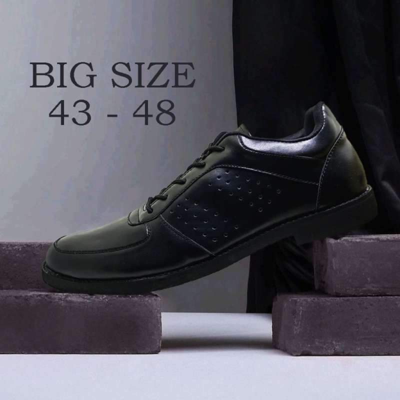 Promo Oxford Full Black - Big Size 44 45 46 47 48 / Sepatu Pantofel ...