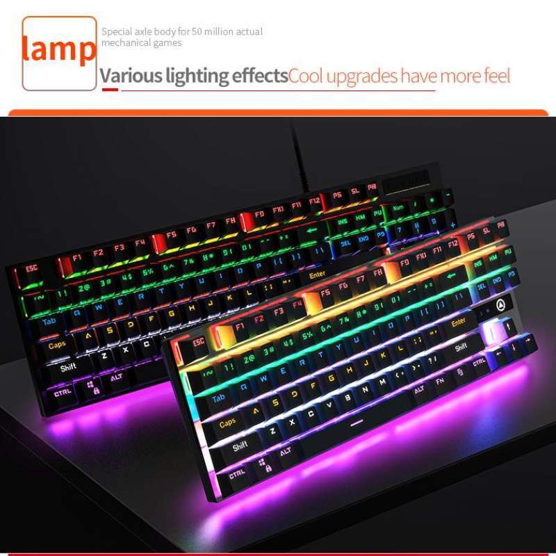 Jual Yindiao Mechanical Keyboard Gaming Wired Usb Rgb Blue Switch Zk-3 ...