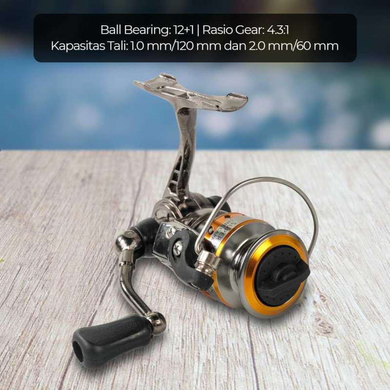 Jual Reel Pancing Mini Spinning Fishing Reel 4.3:1 Gear Ratio Mn100 ...