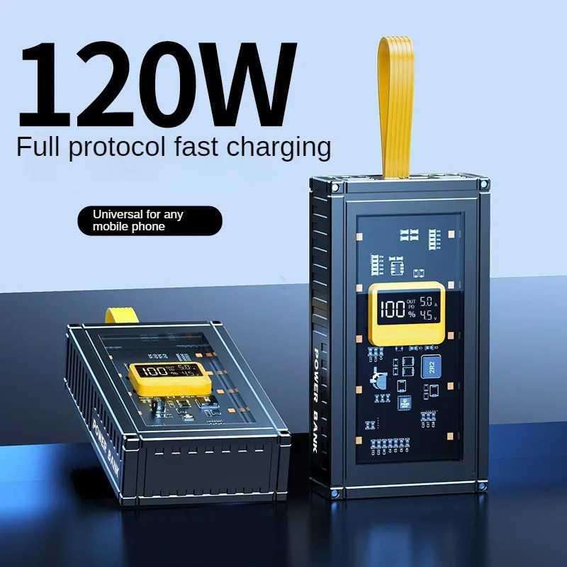 Jual Transparent Mecha Power Bank Fast Charging Multi Usb Port 20000mah ...