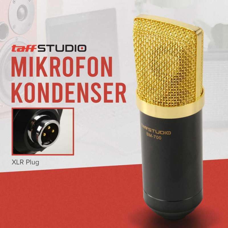 Jual Mikrofon Kondenser Studio Mic Xlr With Shock Proof Mount Bm-700 ...