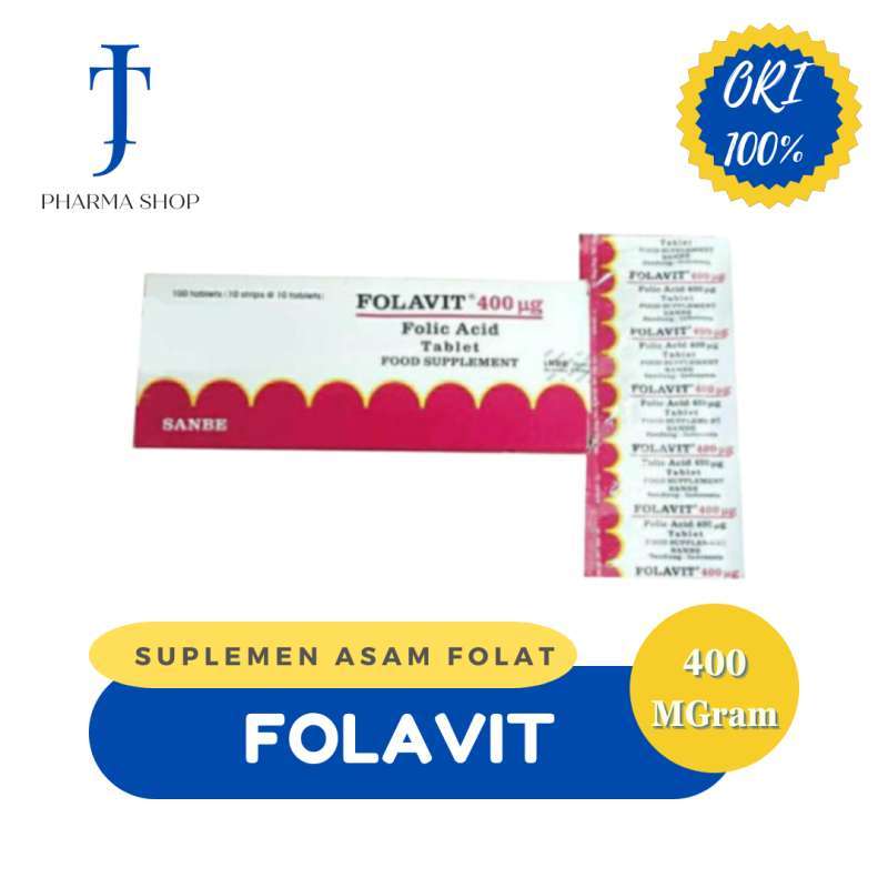 Jual Folavit 400 Mcg Dan Folavit 1000 Mcg Per Strip / Vitamin Asam ...