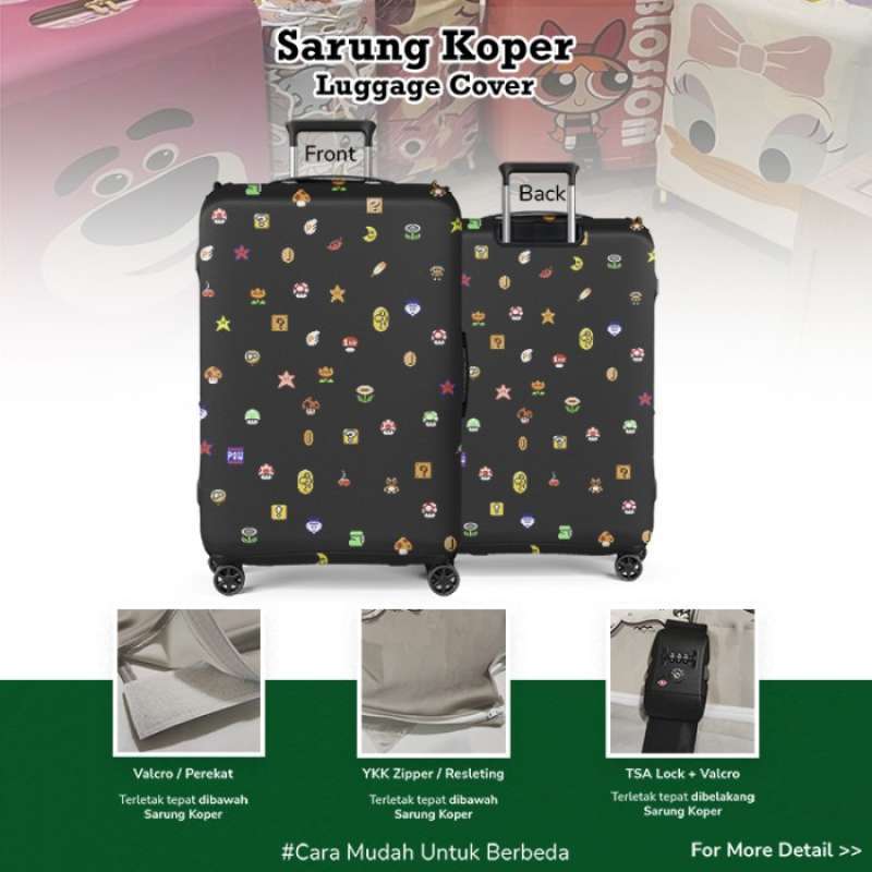 Promo Super Mario Bros 005 | Cover Pelindung Koper / Sarung Koper ...