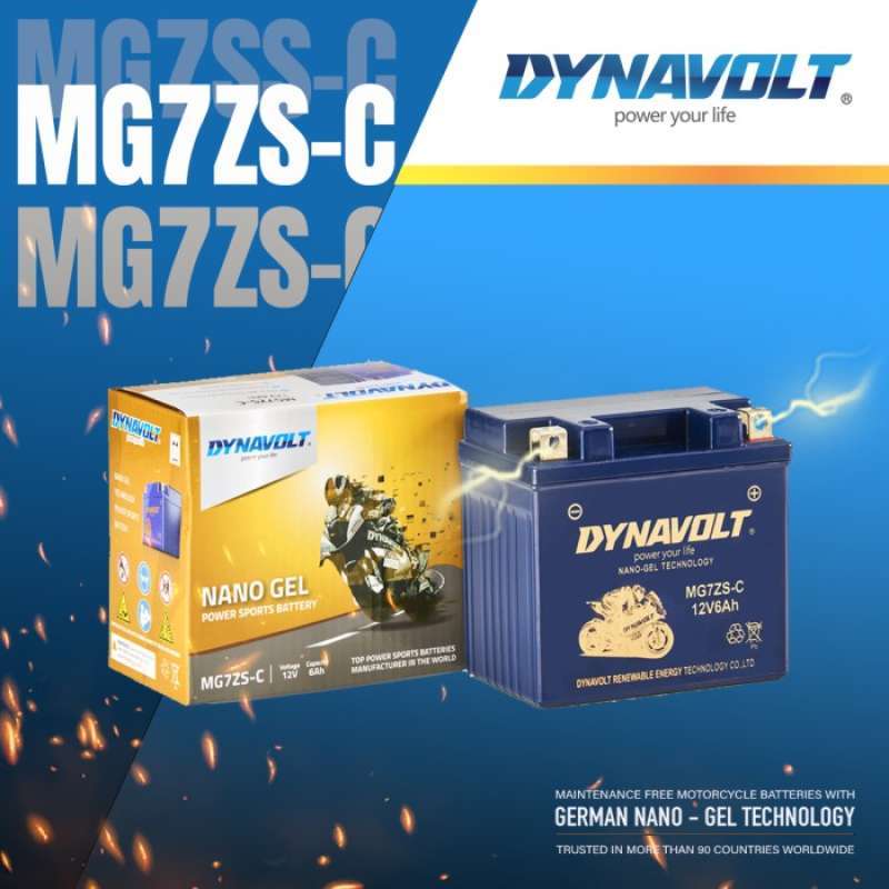 Promo Aki Motor Iss Dynavolt Mg7zs-c 12v6ah Cca 180 Diskon 23% Di ...
