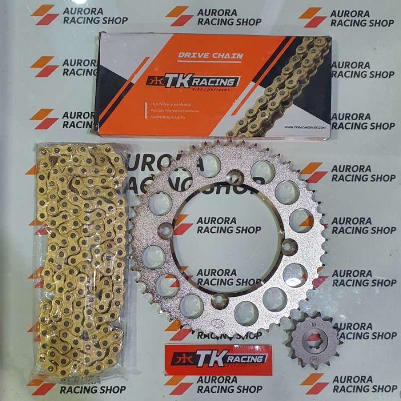 Promo Gear Set Tk Kawasaki Klx 150 / D Tracker & Rantai Tk 428 Hs 140l Gold Diskon 23% Di Seller ...