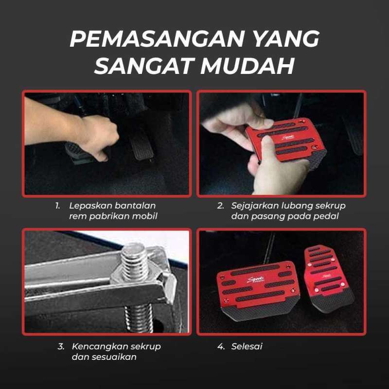 Jual R-sport Cover Gas Rem Mobil Otomatis Foot Pedal Universal Xb-373 ...