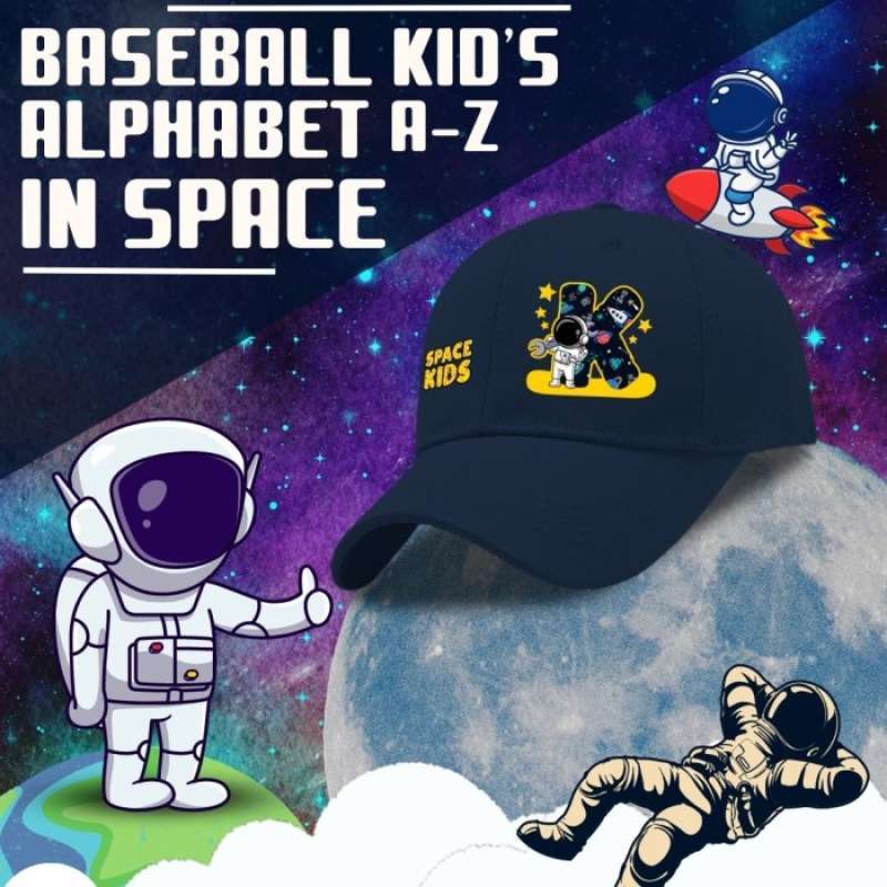 Jual Topi Anak Baseball In Space Huruf Abjad / Alfabet A-z - Navy - Z ...