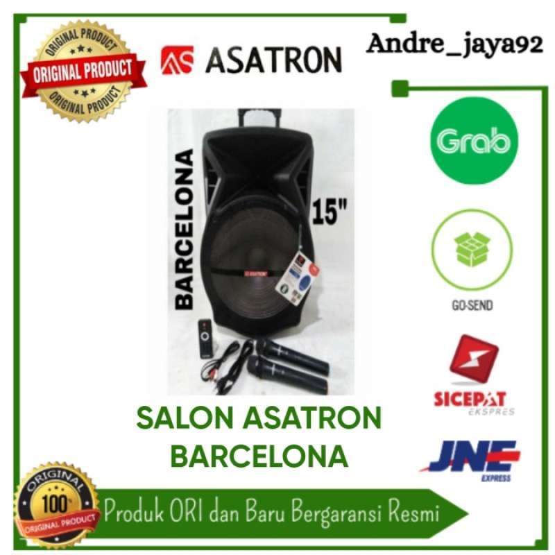 Jual Speaker Portable 15 Inch Asatron Barcelona 2 Mic Wireless Original ...