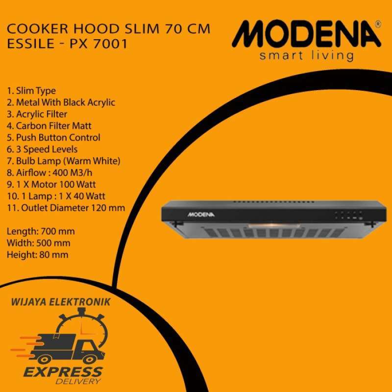 Promo Exhaust 70cm Modena Px7001 / Cooker Hood Modena Px7001 Diskon 23% ...