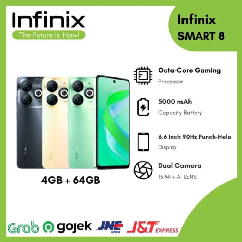Jual Infinix Smart 8 4/64 Bnib No Repack New Segel Ori Garansi Resmi Di ...