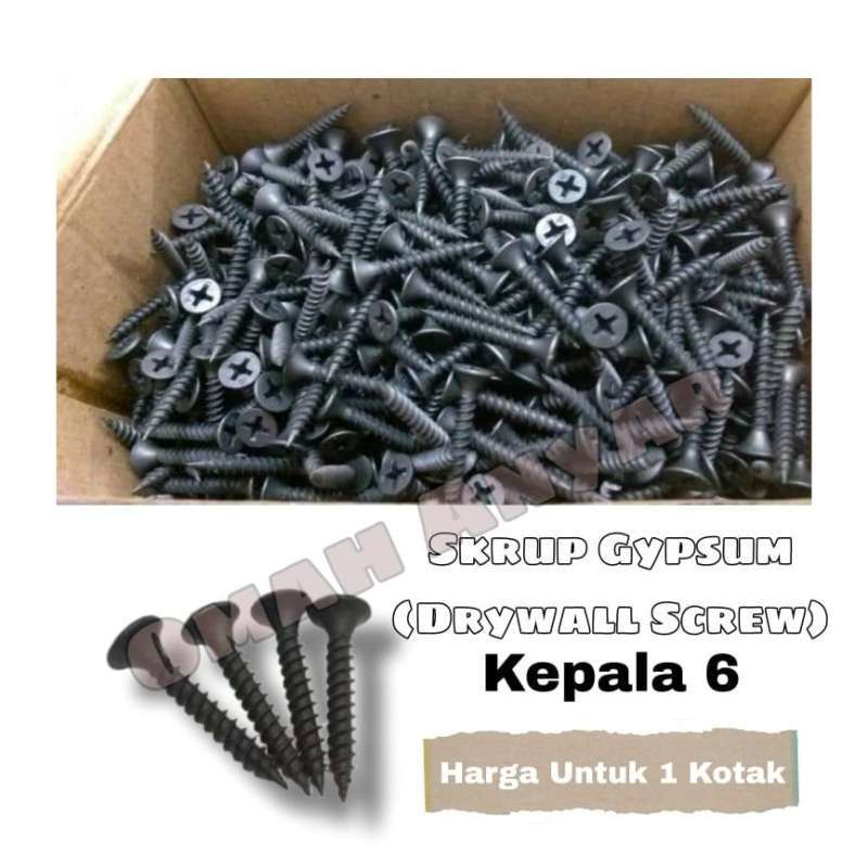 Jual Skrup Sekrup Gipsum Gypsum Drywall Screw Erdos Isi 1 Kotak - 6x3 7cm Kotak Di Seller Omah ...