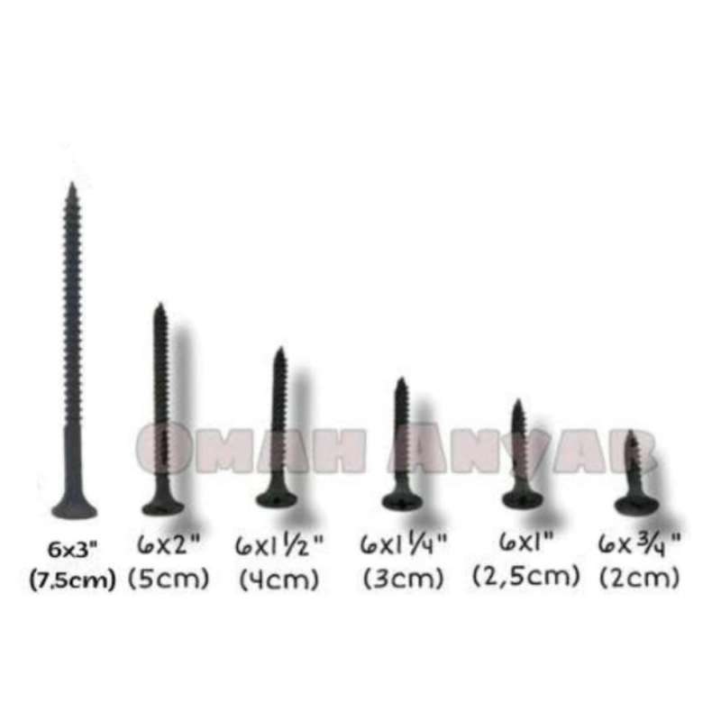 Jual Skrup Sekrup Gipsum Gypsum Drywall Screw Erdos Isi 1 Kotak - 6x3 7cm Kotak Di Seller Omah ...