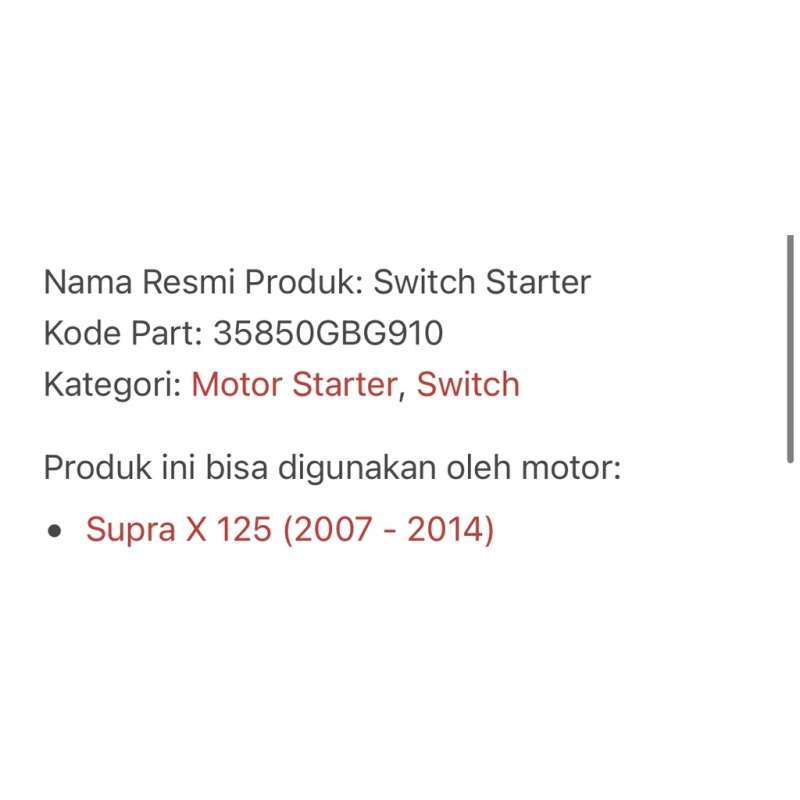 Jual Bendik Stater Otomatis Stater Supra X125 2007-2014 35850-gbg-910 ...