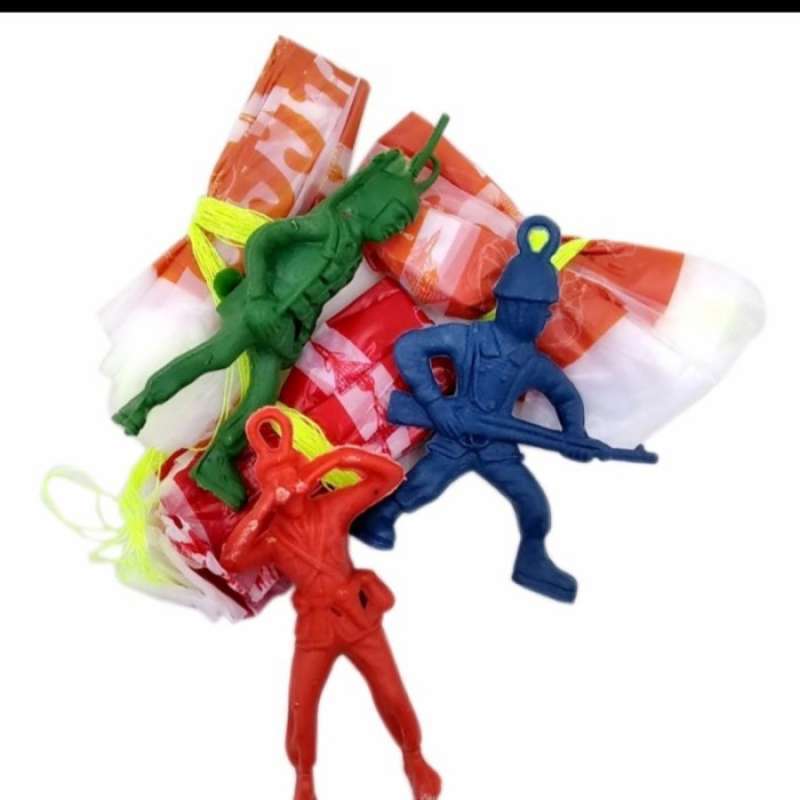 Promo Mainan Jadul Tentara Terjun Parasut Payung Parachute Toy Soldier ...