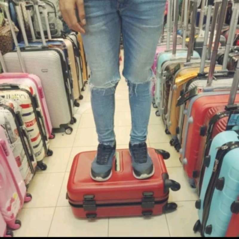 Promo Promo - Koper President Engsel Fiber Roda 4 Ukuran 24 Inch - Biru ...