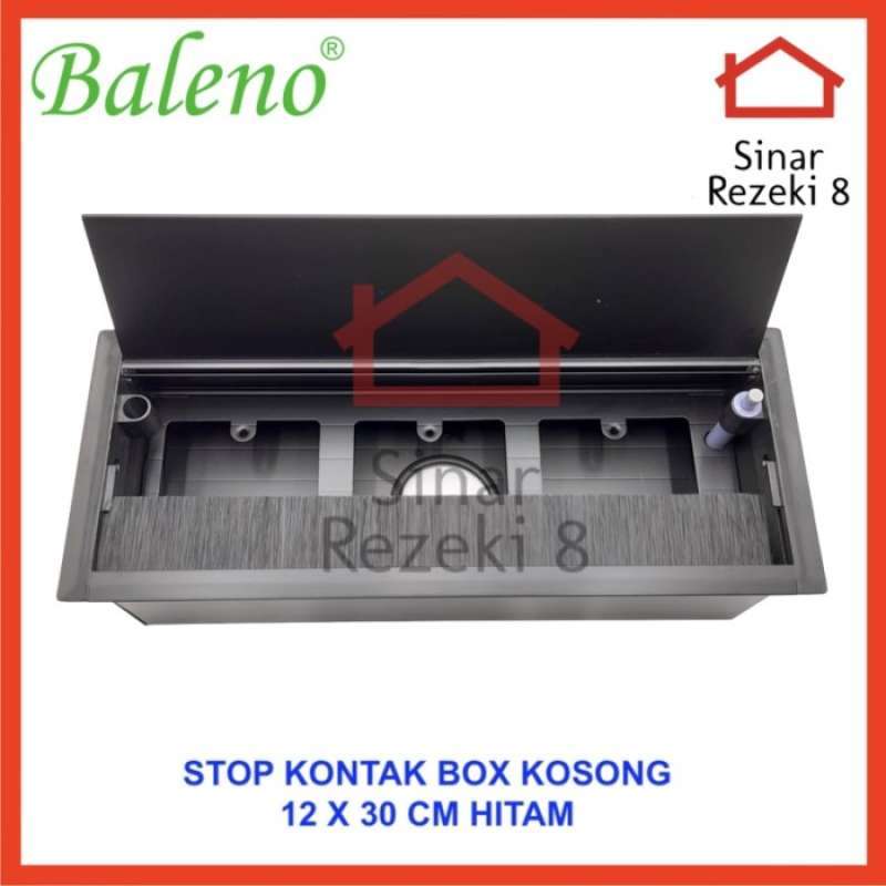 Promo Stop Kontak Meja 12 X 30 Box Hitam Colokan Listrik Tanam Lubang ...