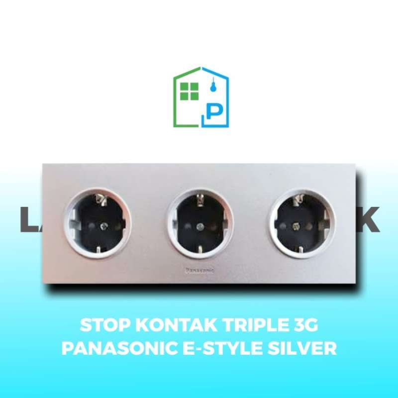 Promo Stop Kontak Dinding 3 Gang Silver Panasonic Colokan Tembok Inbow ...
