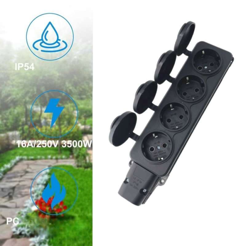 Promo Stop Kontak Terminal Waterproof Ip54 Outdoor Colokan Listrik Anti ...