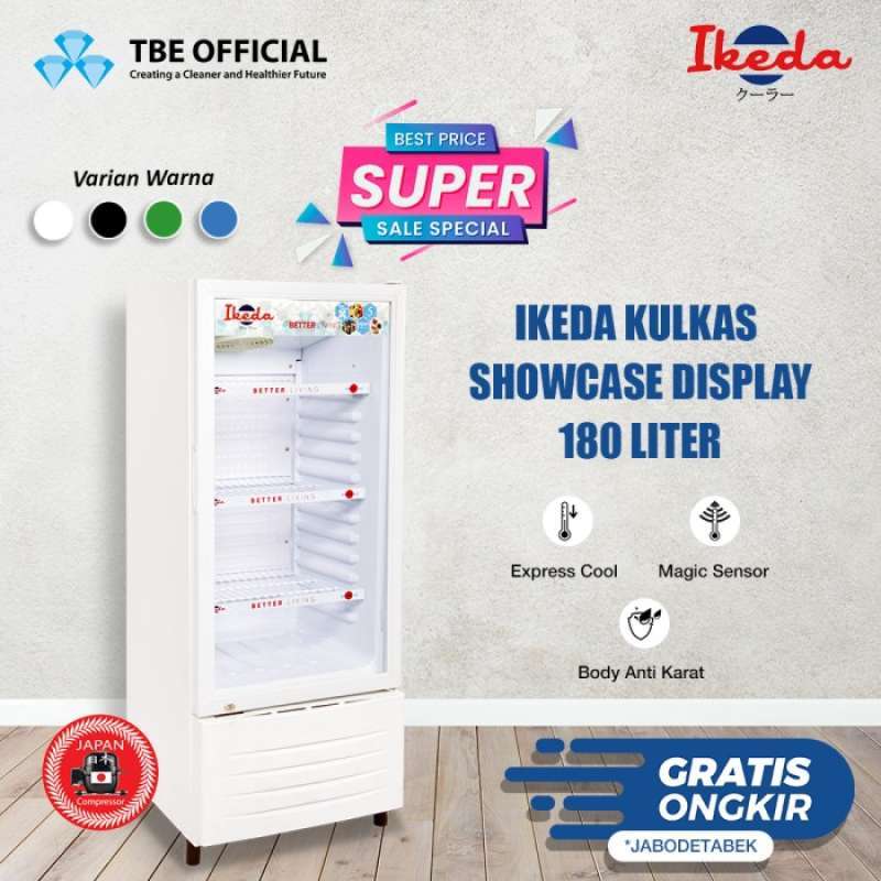 Promo Ikeda Kulkas Showcase Display Cooler 180l Isc-180, Japan ...
