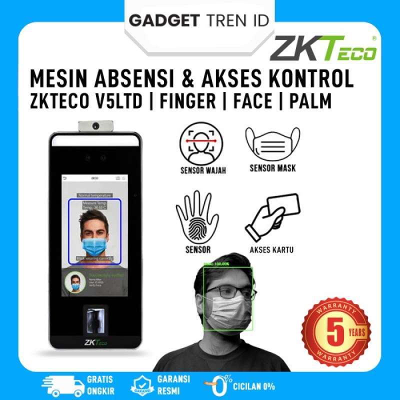 Promo Mesin Absensi Fingerprint & Wajah Zkteco V5ltd Seperti Solution ...