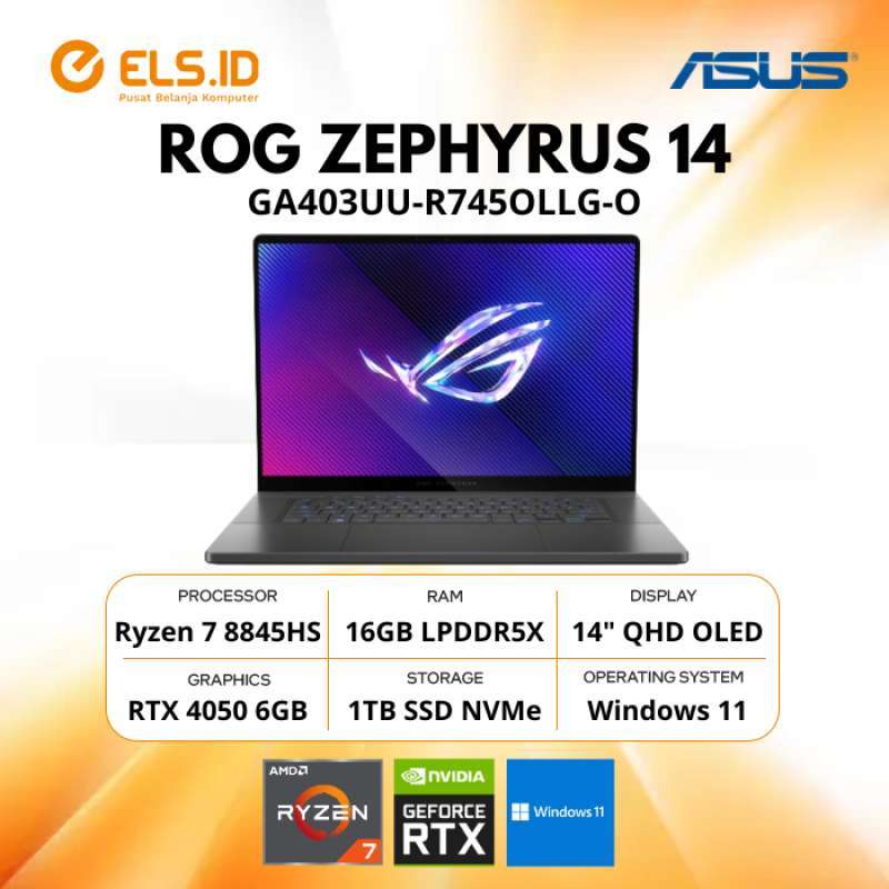 Jual Asus Rog Zephyrus G14 Ga403uu-r745ollg-o Ryzen 7 8845hs 16gb Ssd ...