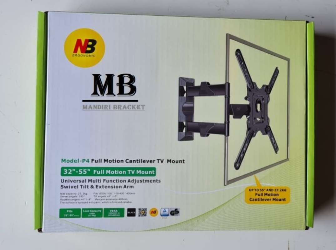 Promo Swivel Bracket P4 Size Tv 32-55 Braket Belalai North Bayou P4 ...