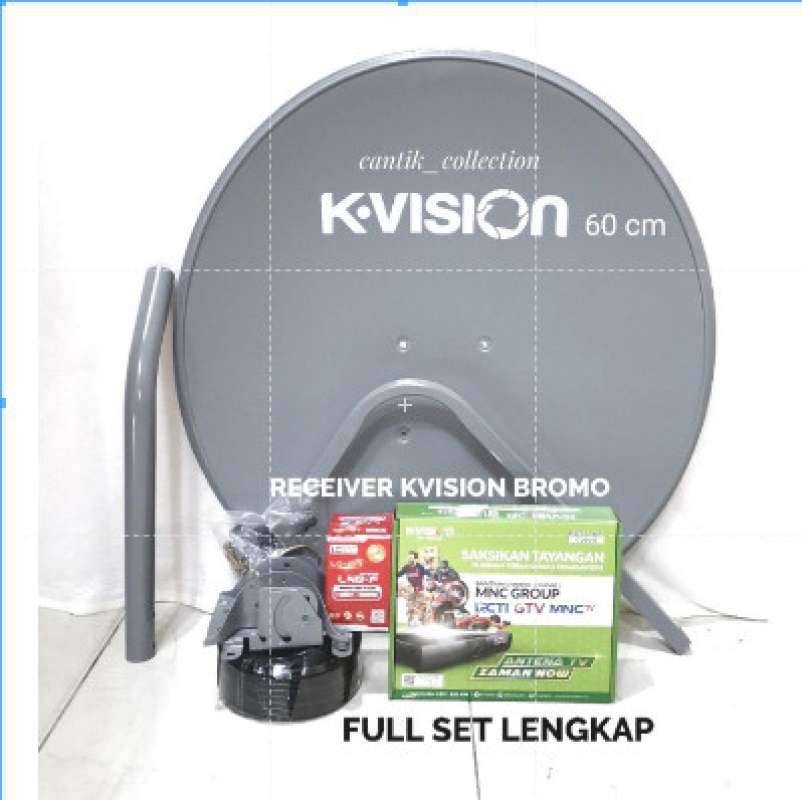 Promo Parabola Mini 60 Cm Kvision Full Set Lengkap Paket Receiver ...
