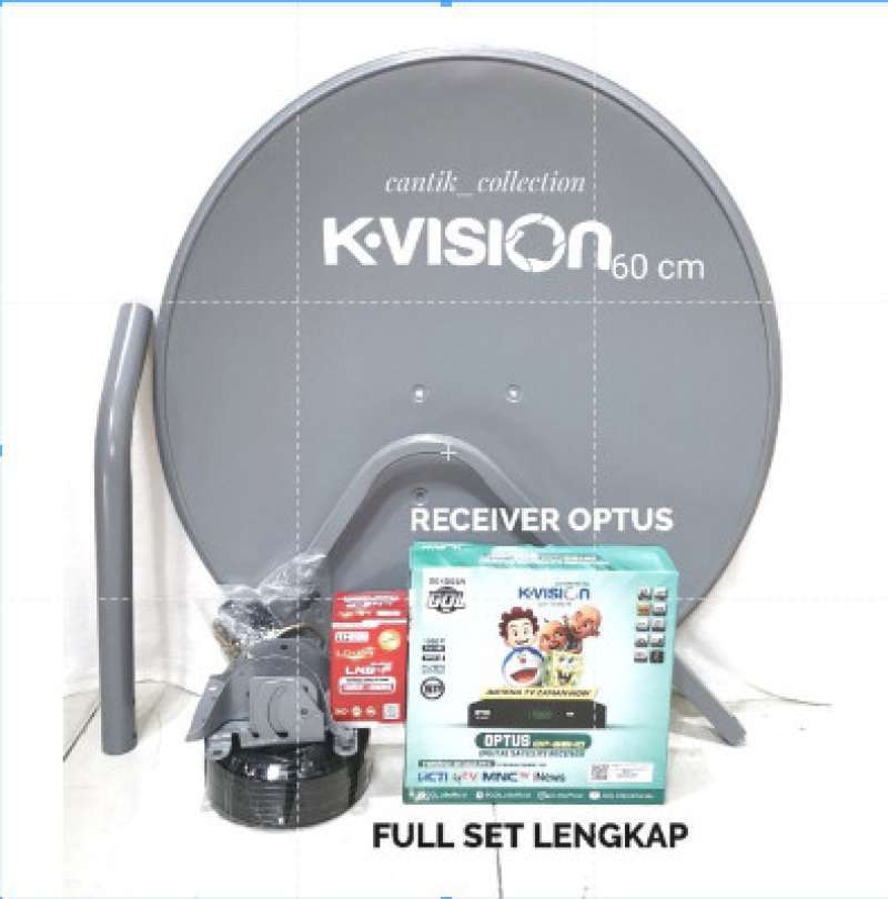 Promo Parabola Mini 60 Cm Kvision Full Set Lengkap Paket Receiver ...