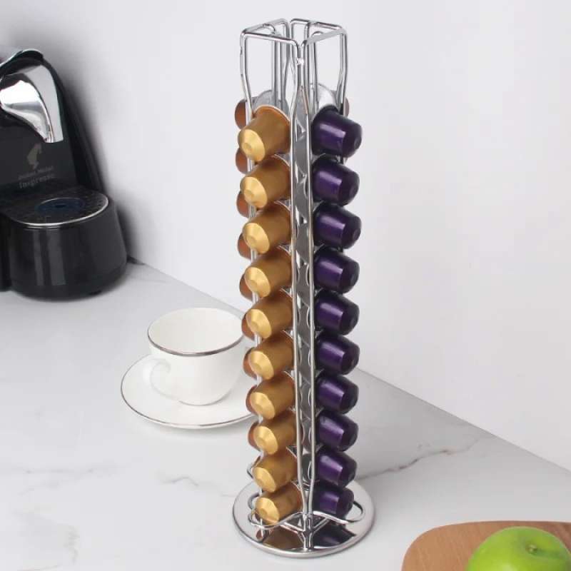 Promo Nespresso Metal Rotating Capsule Holder Rack Rak Tempat Kapsul ...
