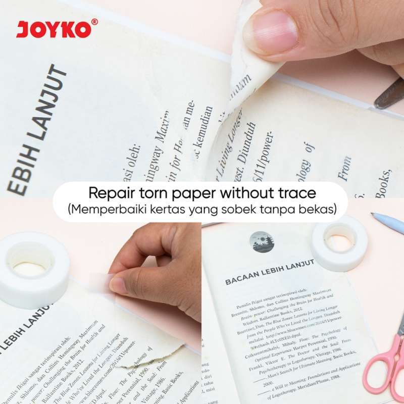 Jual Invisible Tape Pita Perekat Kertas Invisibel Joyko Ivt-601 18mm X ...