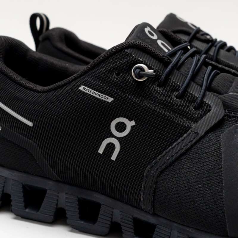 Promo On Cloud 5 Waterproof Running Sneakers All Black Men Diskon 30% ...