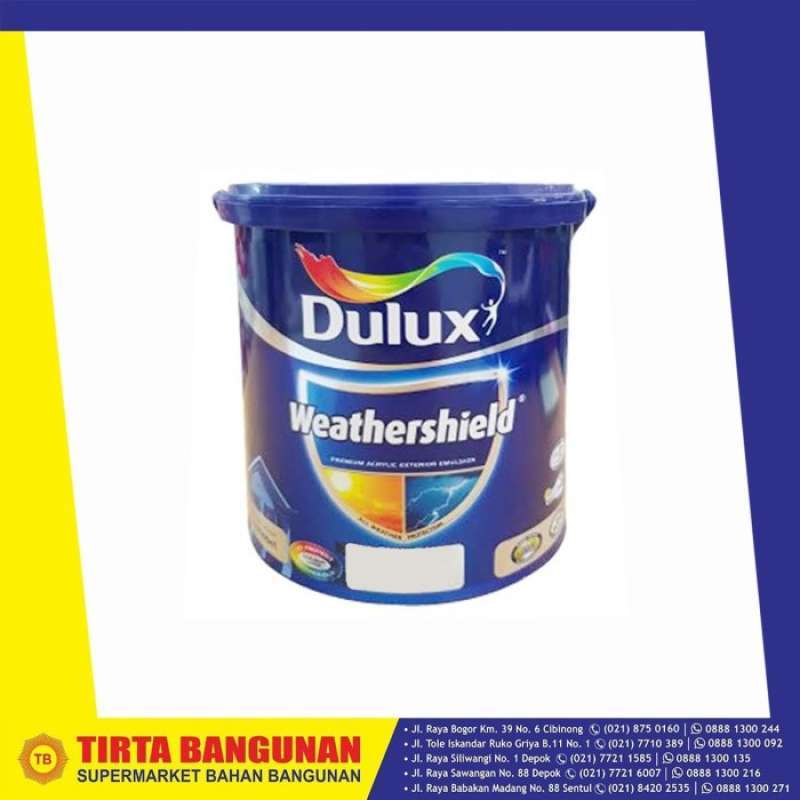 Promo Dulux Weathershield 2290 Brilliant White 2 5lt Cat Tembok