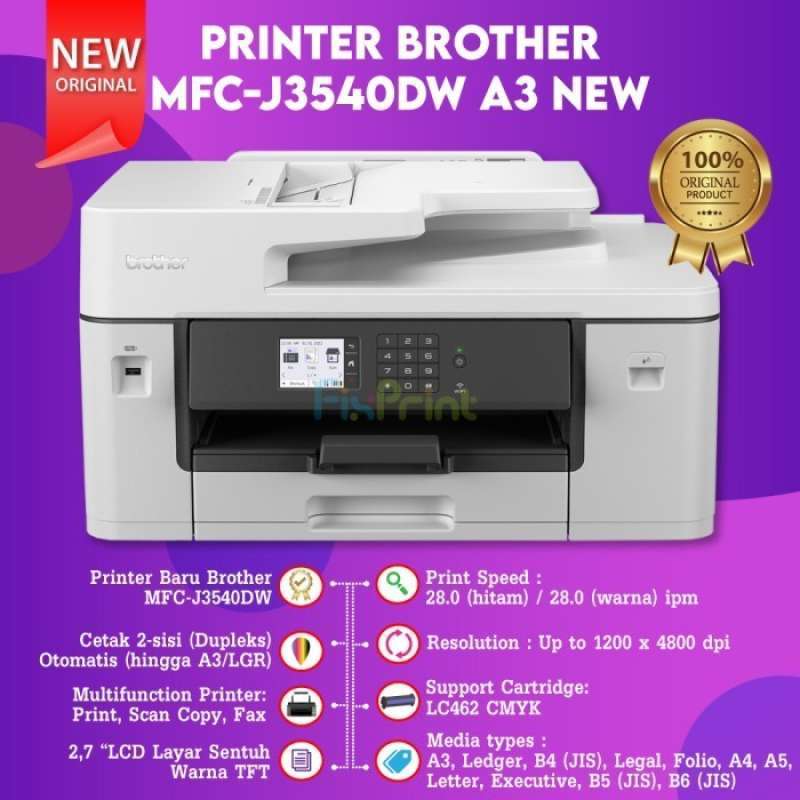 Promo Printer Brother Mfc-j3530dw Printer A3 Print Scan Copy Wireless ...