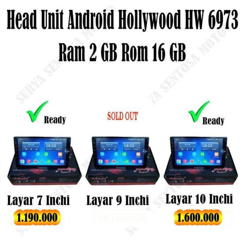 Promo Head Unit Android 7 Inchi 9 Inchi Dan 10 Inchi Ram 2 Gb Rom 16 Gb ...