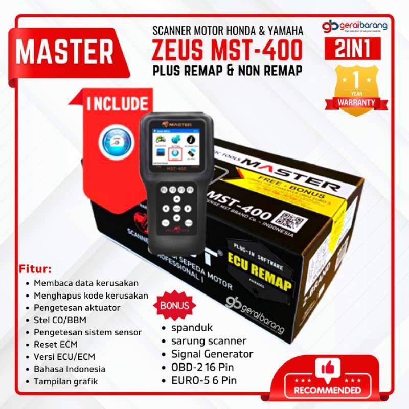 Promo Scanner Motor Injeksi Honda Yamaha Master Zeus Mst400 Dengan ...