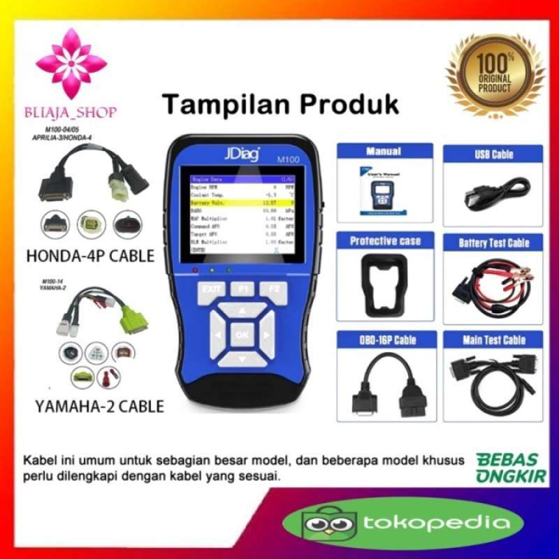 Promo Scanner Motor Injeksi Jdiagm100 Diagnostic Scener Tool Alat ...