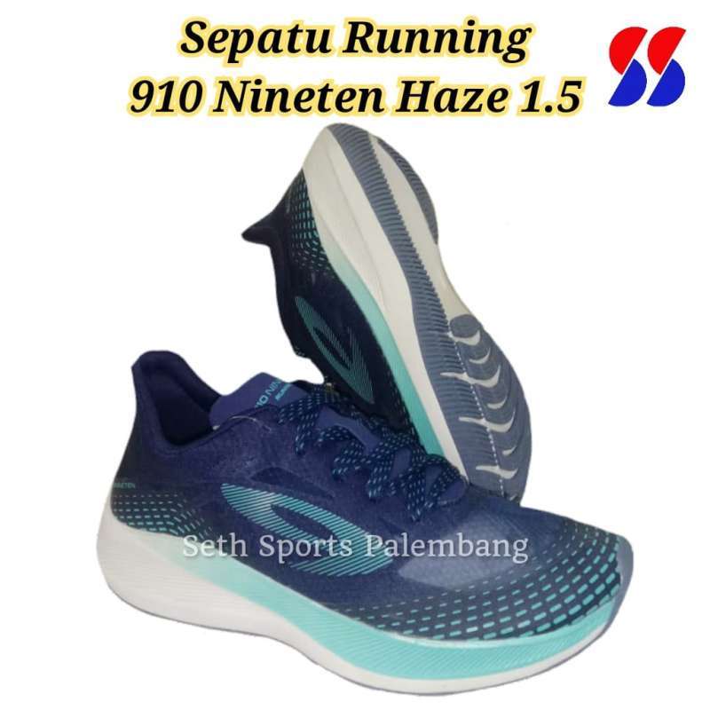Jual Sepatu Running 910 Nineten Haze 1.5 Original - Biru-tua/hijau ...