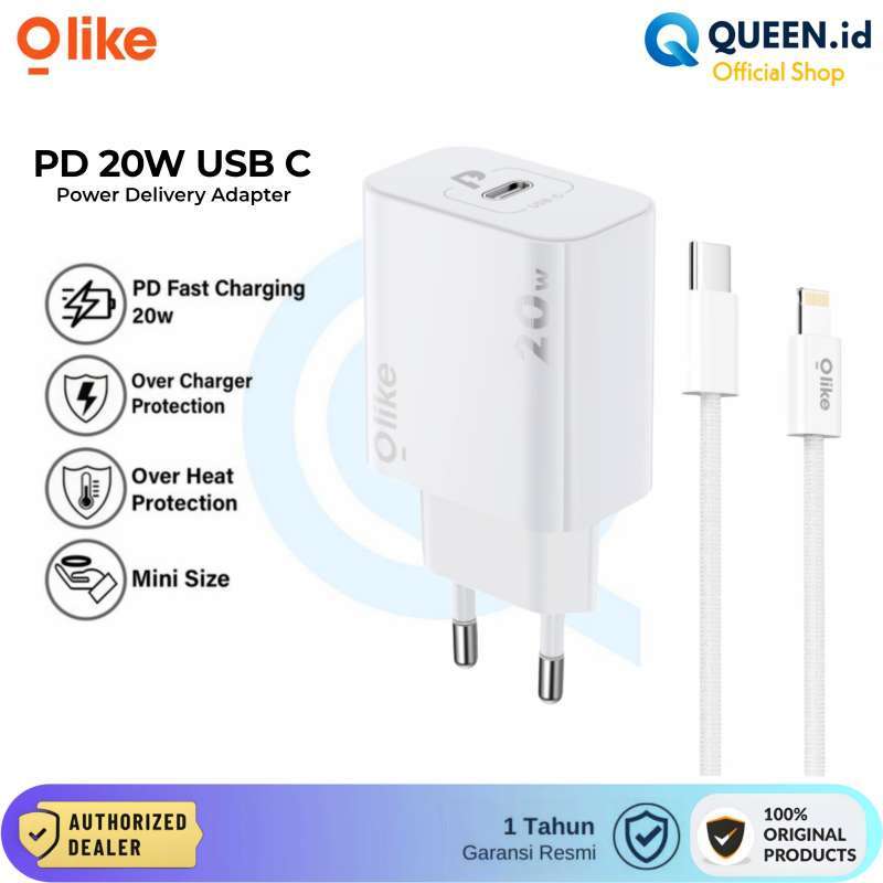 Promo Olike C308cl Charger Adaptor 20w 3a Pd Qc Usb Type C Fast ...
