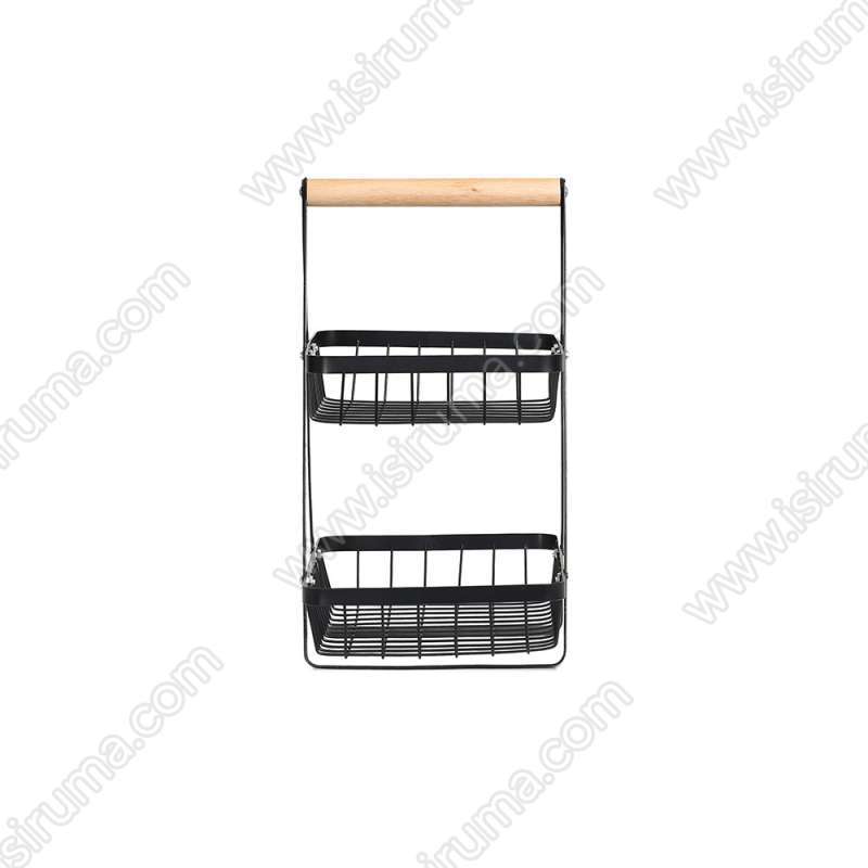 Promo Rak Keranjang Buah 2 Susun Esme Rack 2 Tier - Isiruma Diskon 35% ...