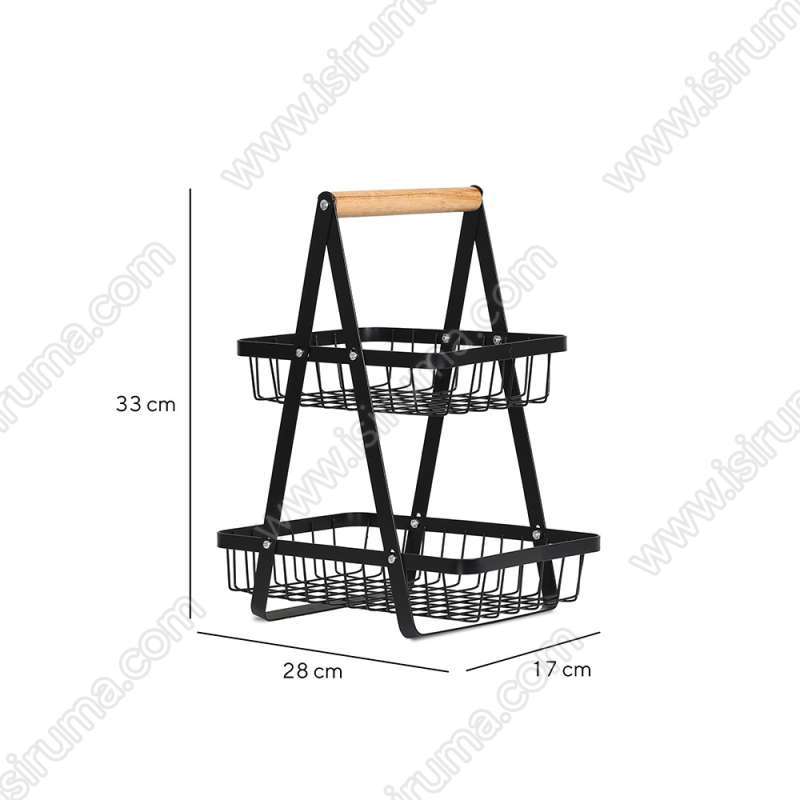 Promo Rak Keranjang Buah 2 Susun Esme Rack 2 Tier - Isiruma Diskon 35% ...