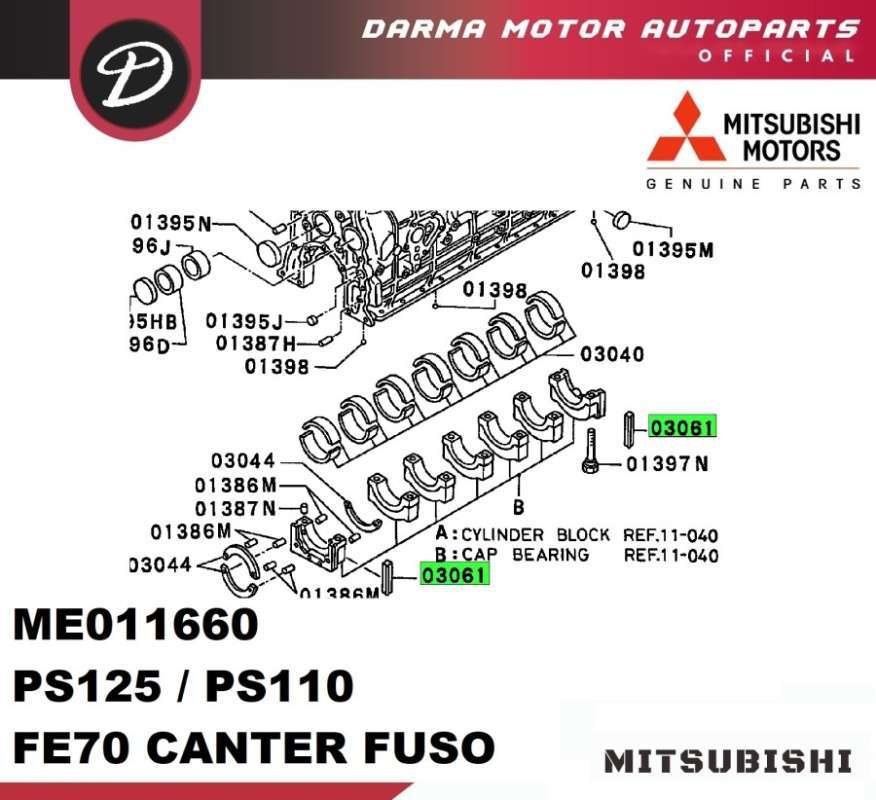 Jual Seal Lidi Seal Side Mitsubishi Canter Fuso Ps125 Ps110 Fe70 Fe71 ...