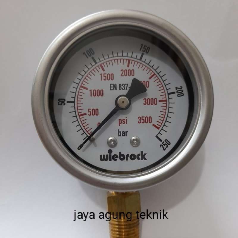 Promo Pressure Gauge Wiebrock 3500 Psi /250 Bar Diskon 23% Di Seller ...