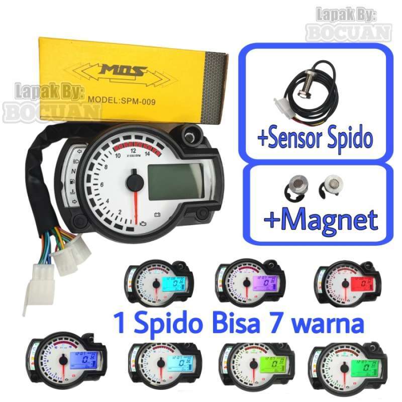 Promo Tachometer Spidometer Digital Bensin Indikator Lengkap Model Koso ...