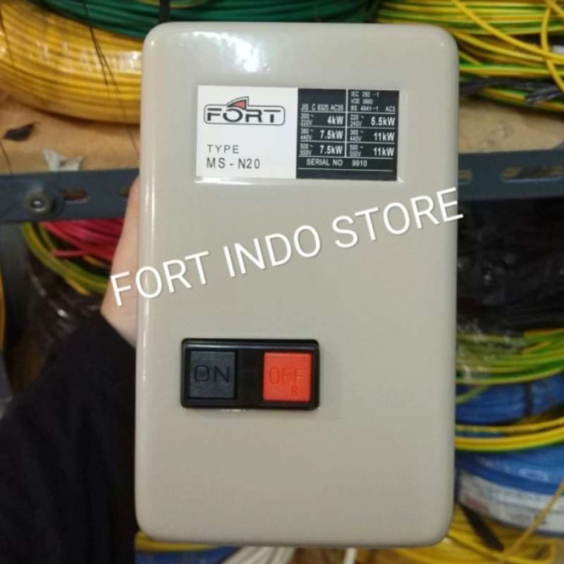 Promo Motor Starter 3 Phase 19 25hp / Dol Starter Metal Box Msn-25 ...