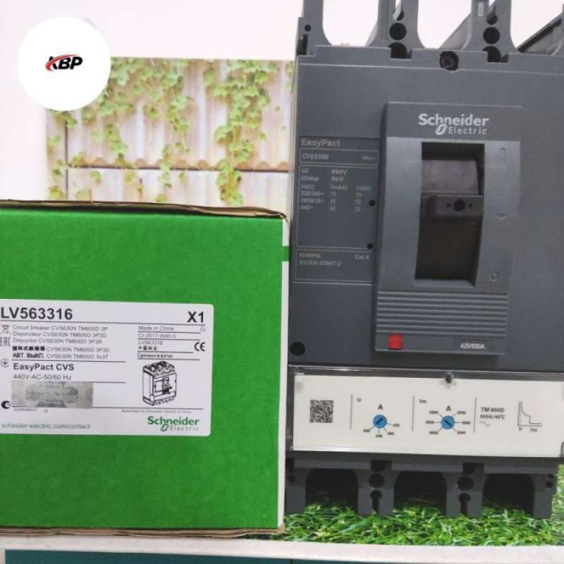 Promo Mccb Breaker Schneider Cvs630n 3p 600a Lv563316 50ka 3pole 3phase ...
