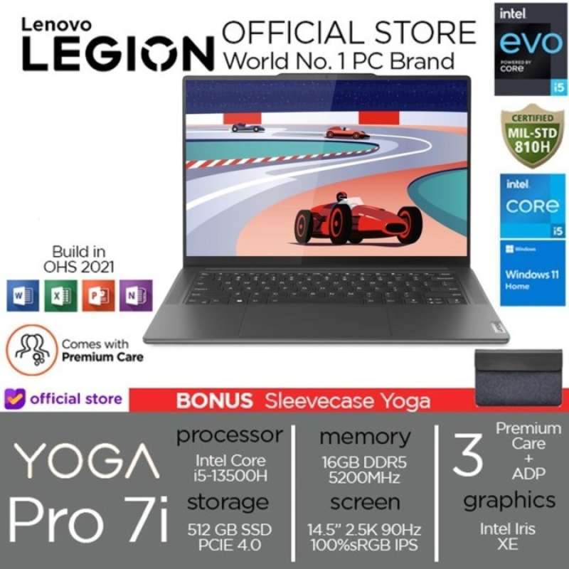 Jual Lenovo Yoga Slim Pro 7i Evo I5 13500h 16gb 512ssd 14 5 Wqxga 09id Di Seller Farwa Store