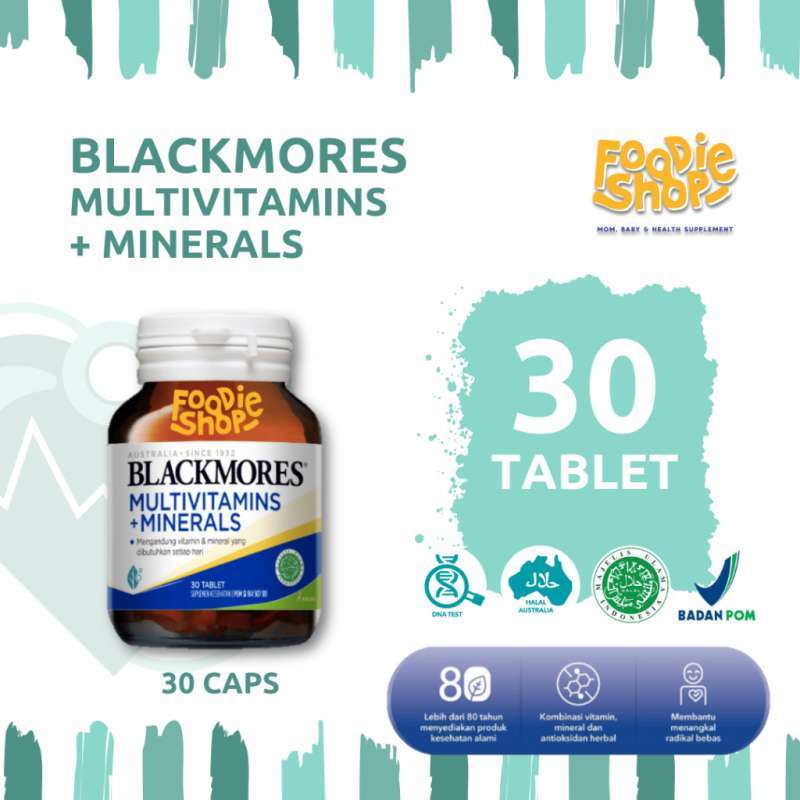 Jual Blackmores Multivitamin + Minerals (30 Tablet) Original Kalbe Bpom Di Seller Foodieshop ...