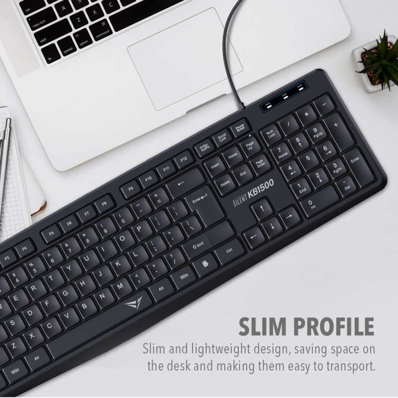 Promo Keyboard Office Alcatroz Silent Kb1500 USB Wired Keyboard ...